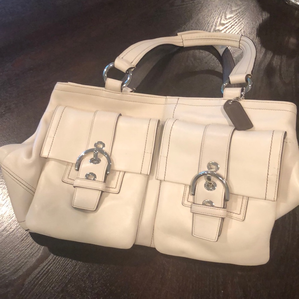 Coach Ivory Leather Tote - Gem